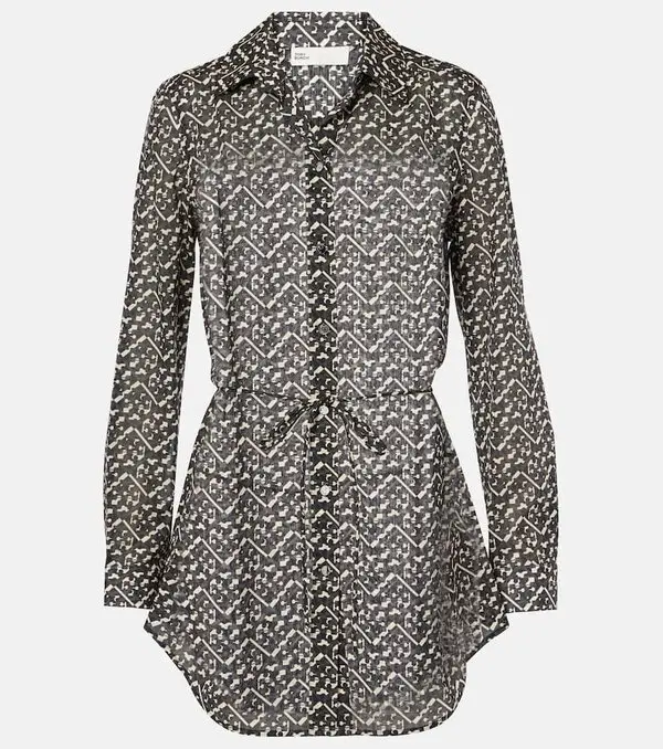 Tory Burch Cotton Mini Shirt Dress
