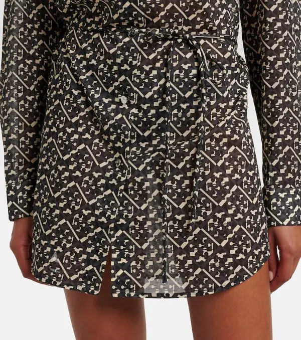 Tory Burch Cotton Mini Shirt Dress