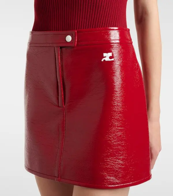 COURREGES Courrèges Reedition Vinyl Miniskirt - Red