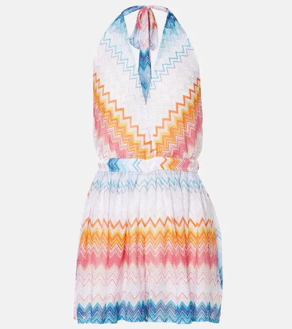 Missoni Zigzag Halterneck Romper - Multicoloured