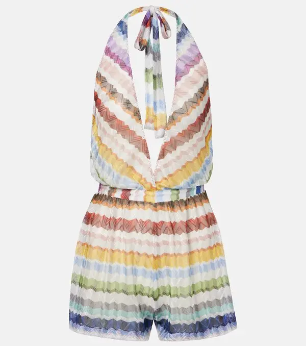 Missoni Zigzag Halterneck Romper - Multicoloured
