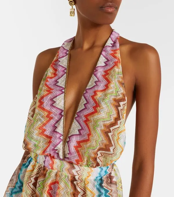 Missoni Zigzag Halterneck Romper - Multicoloured