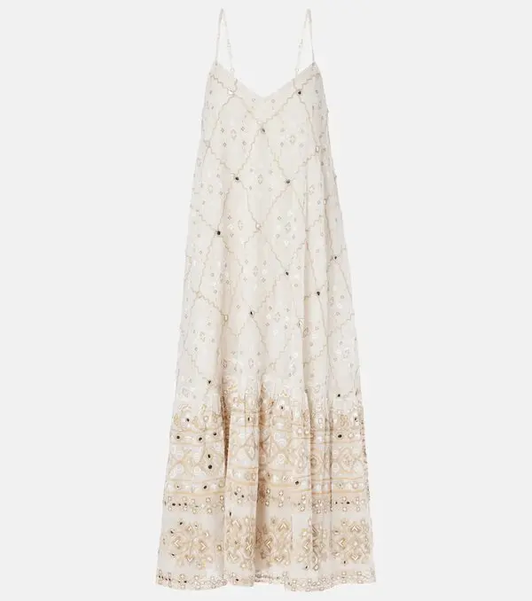 JULIET DUNN Mosaic Printed Midi Dress - Neutrals