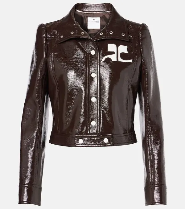COURREGES Re-edition Vinyl Jacket - Brown