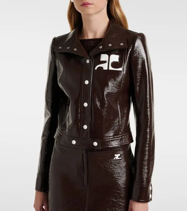 COURREGES Re-edition Vinyl Jacket - Brown