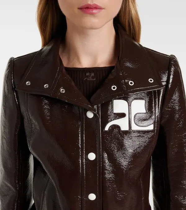 COURREGES Re-edition Vinyl Jacket - Brown