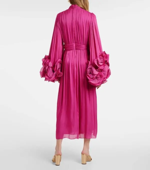 Costarellos Ruffled Midi Dress