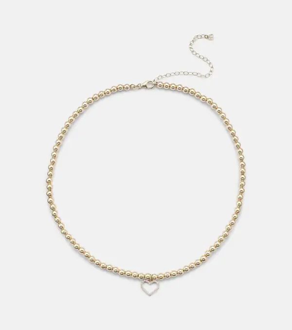 SYDNEY EVAN Open Heart Diamond Choker - Gold