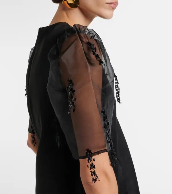 GANNI Embroidered Organza Minidress