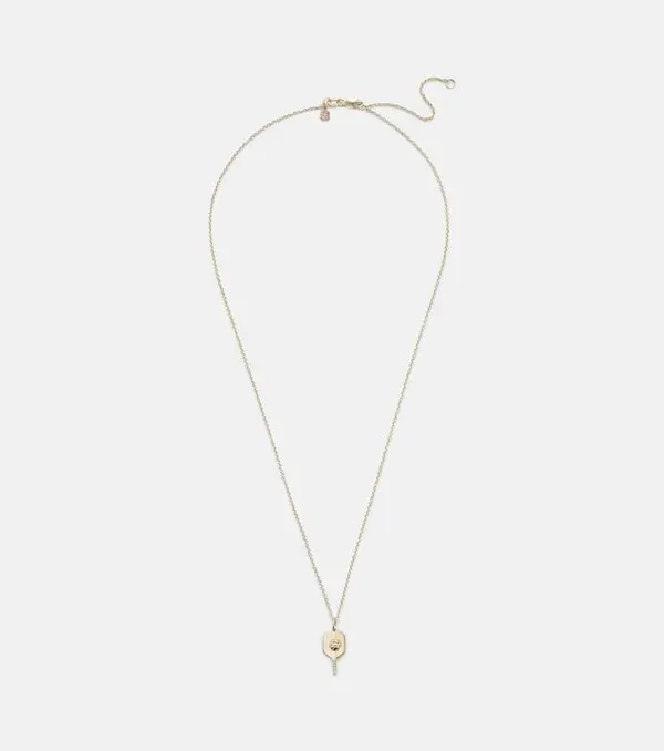 SYDNEY EVAN Pickleball Pendant Necklace - Gold