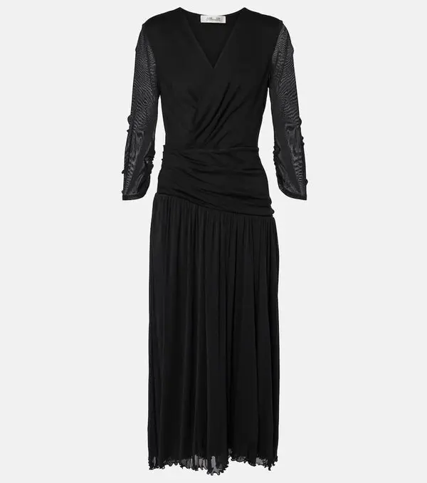 Diane Von Furstenberg Gaj Mesh Midi Dress