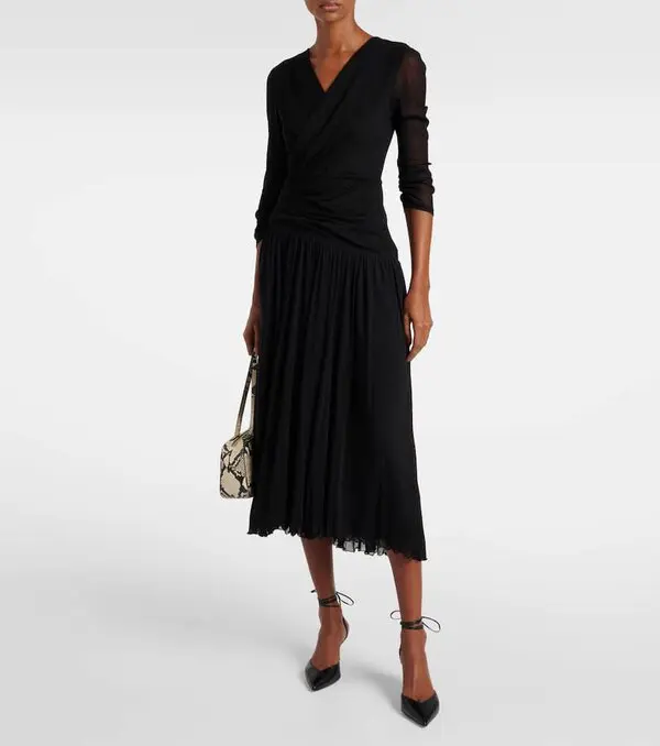Diane Von Furstenberg Gaj Mesh Midi Dress