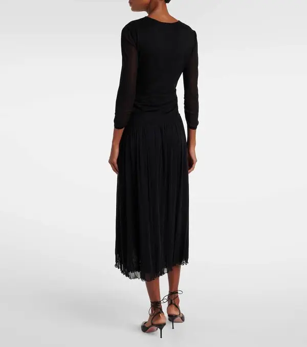 Diane Von Furstenberg Gaj Mesh Midi Dress