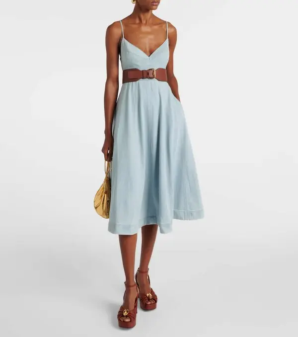 Zimmermann Acacia Denim Midi Dress