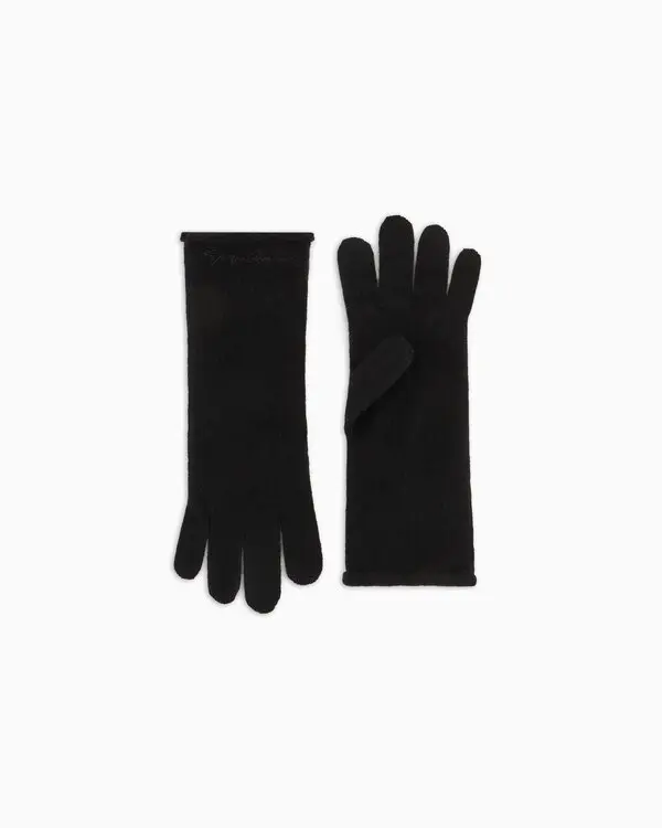 Giorgio Armani Cashmere Gloves - Black