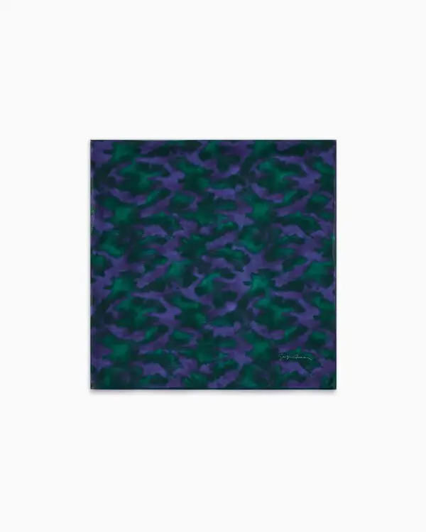 Giorgio Armani Printed Silk Foulard - Grey