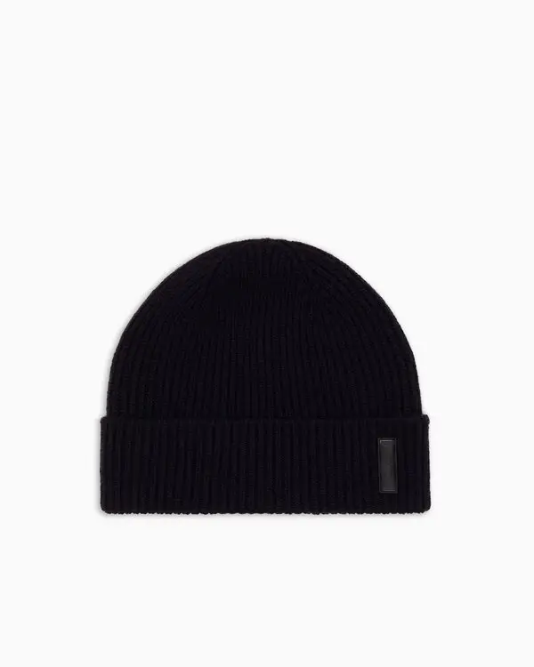 Giorgio Armani Cashmere Beanie - Blue