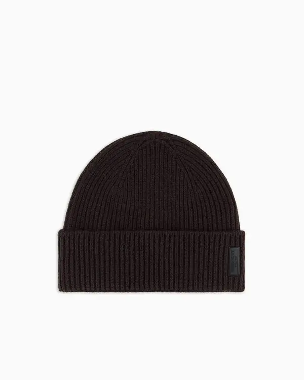 Giorgio Armani Cashmere Beanie - Brown
