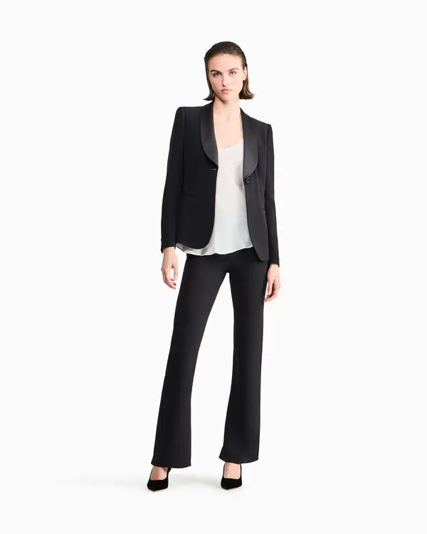Giorgio Armani Silk Charmeuse Top - White