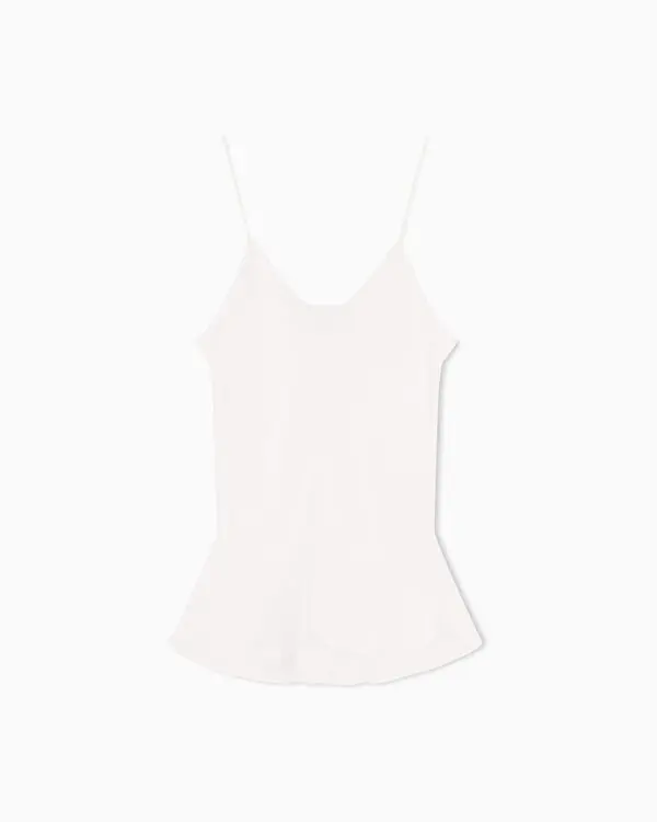 Giorgio Armani Silk Charmeuse Top - White