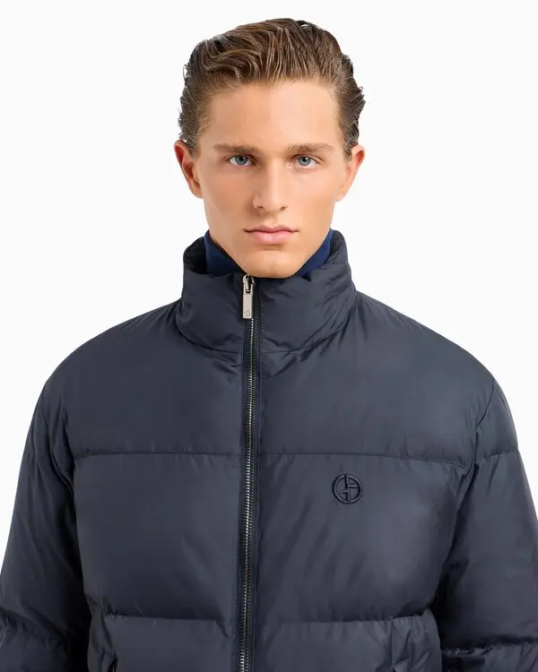 Giorgio Armani Goose-down Padded Bomber Jacket - Blue