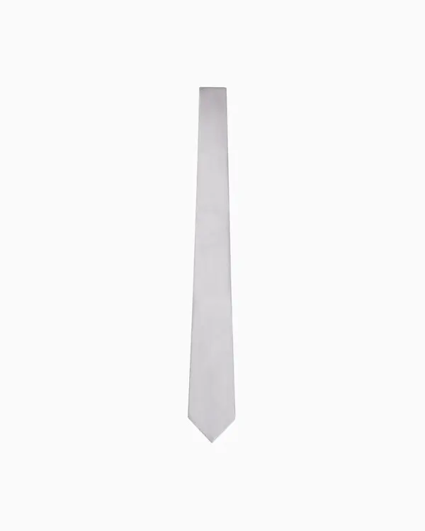 Giorgio Armani Pure Silk Neck Tie - Silver