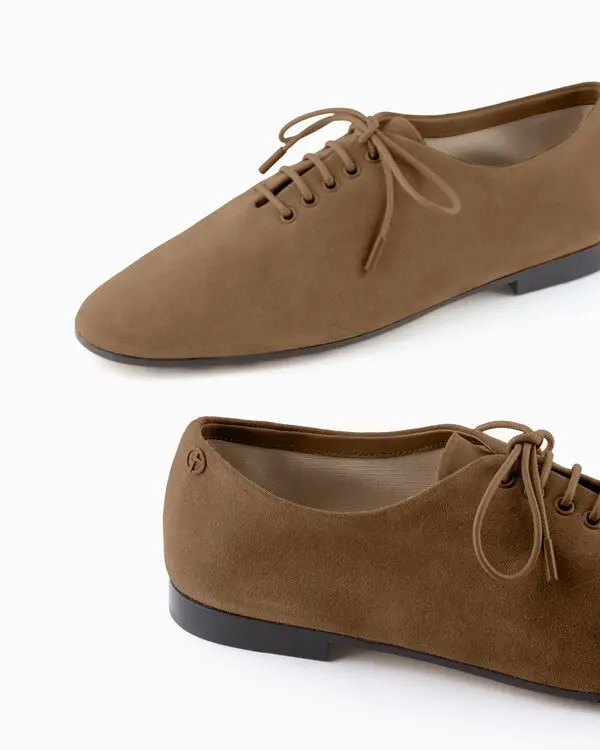Giorgio Armani Suede Lace-Ups - Brown | Editorialist display picture 1