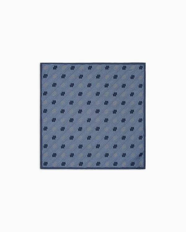 Giorgio Armani Silk Pocket Square - Light Blue