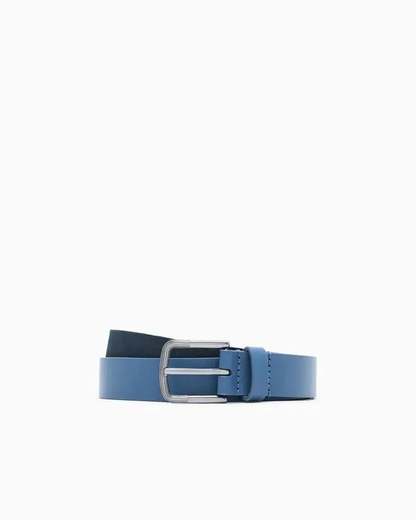 Giorgio Armani Suede And Leather Belt - Blue