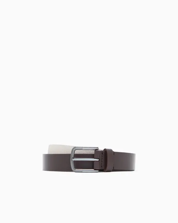 Giorgio Armani Suede And Leather Belt - Brown