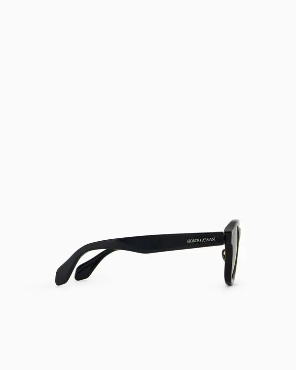 Giorgio Armani Round Frame Sunglasses - Black