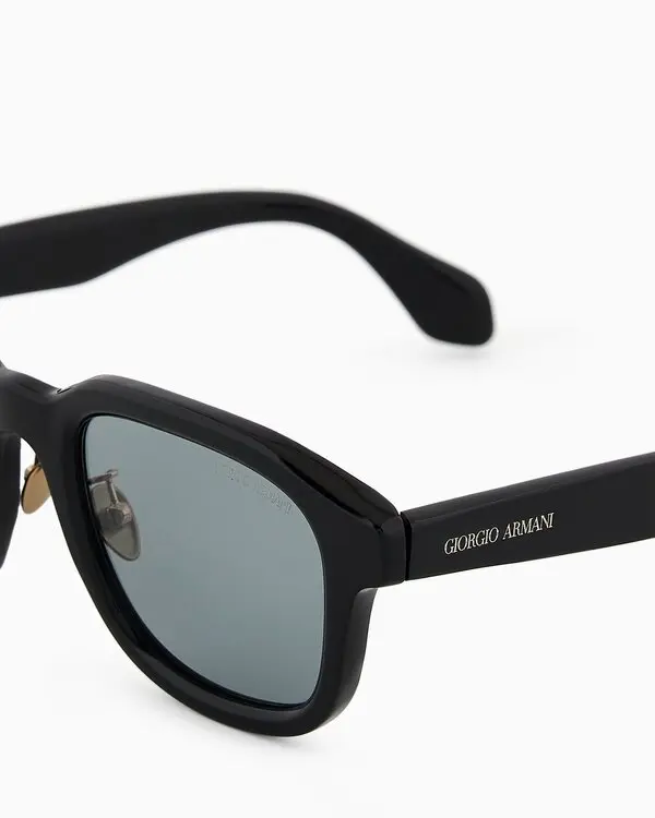 Giorgio Armani Round Frame Sunglasses - Black