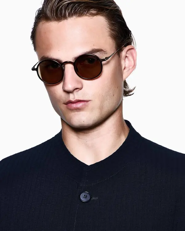 Giorgio Armani Round Sunglasses - Brown