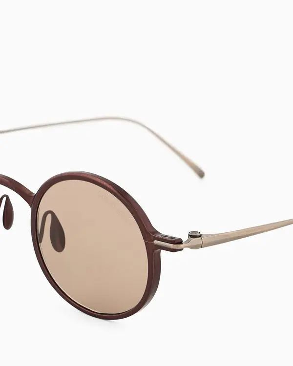 Giorgio Armani Round Sunglasses - Brown