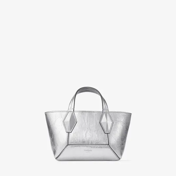 JIMMY CHOO Edie Wallet With Chain - Silver/antique Silver