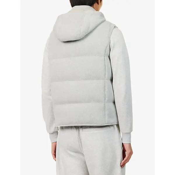 Eleventy Ribbed Padded Wool And Cashmere Gilet
