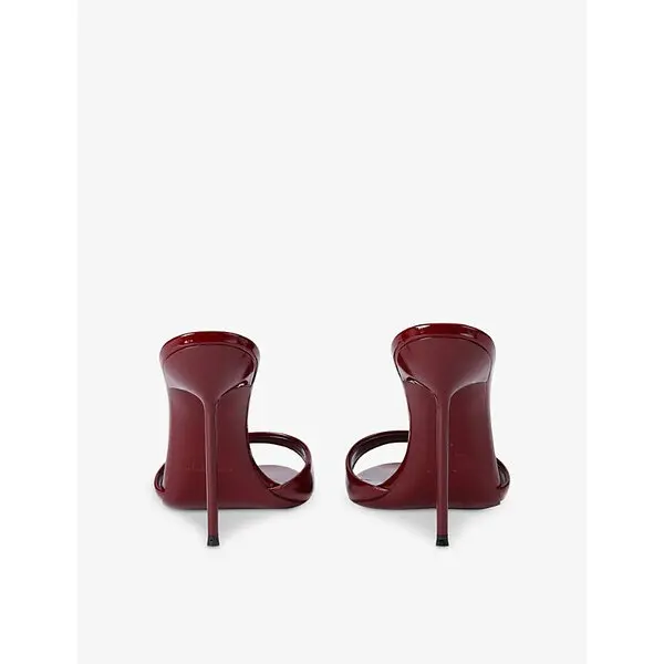 Paris Texas Lidia Patent Heeled Leather Mules - Wine