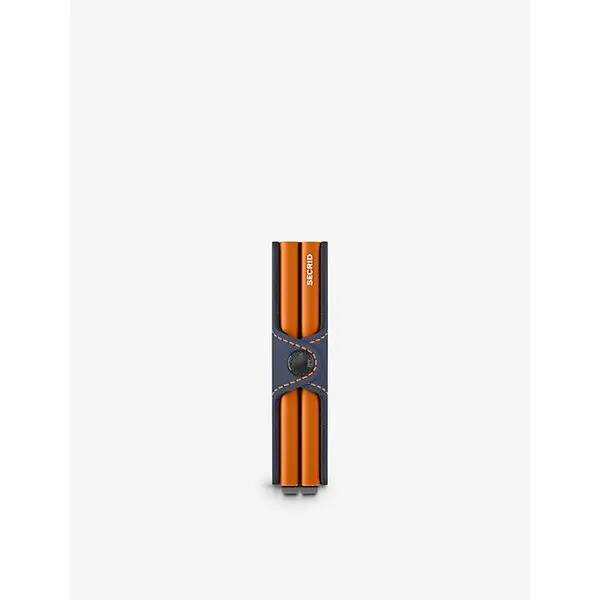 SECRID Twinwallet Logo-debossed Leather Wallet - Night Blue & Orange