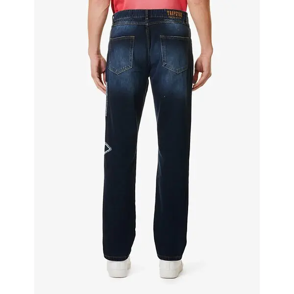 Trapstar Star Diamante Embellished Straight-Leg Denim Jeans