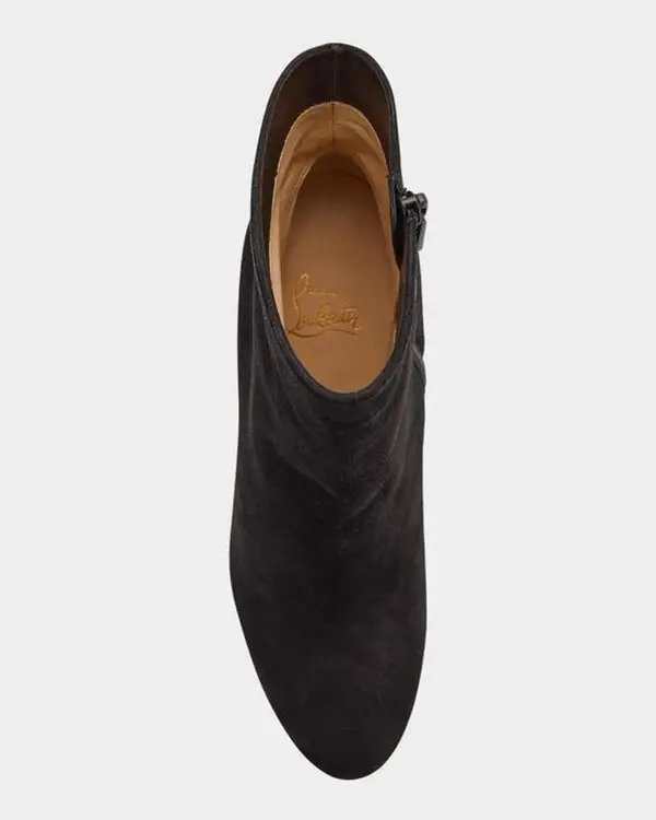 CHRISTIAN LOUBOUTIN 55mm Loo Suede Ankle Booties - Black