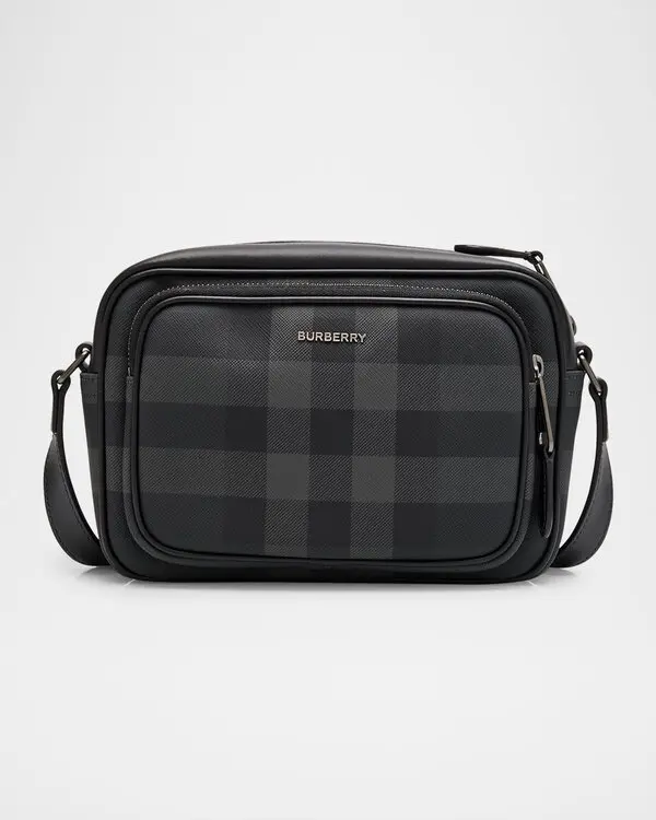 Burberry Paddy Check Crossbody Bag - Charcoal