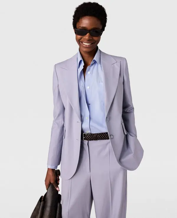 Stella McCartney Low-rise Straight-leg Trousers - Cloudy Blue