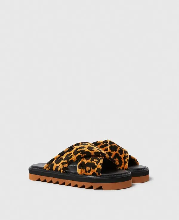 Stella McCartney Sneak-elyse Leopard Twisted Sandals - Leopard Print