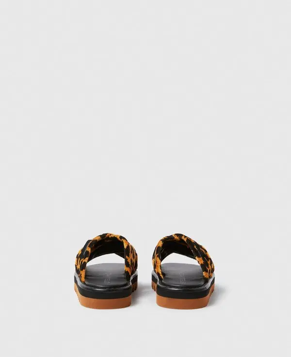 Stella McCartney Sneak-elyse Leopard Twisted Sandals - Leopard Print