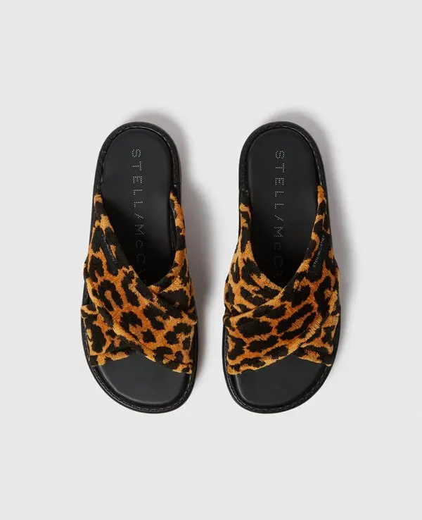Stella McCartney Sneak-elyse Leopard Twisted Sandals - Leopard Print