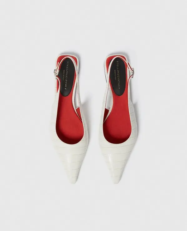 Stella McCartney Elsa Slingback Flats - Stone