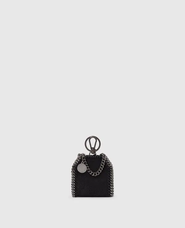 Stella McCartney Falabella Airpods Case Keyring - Black