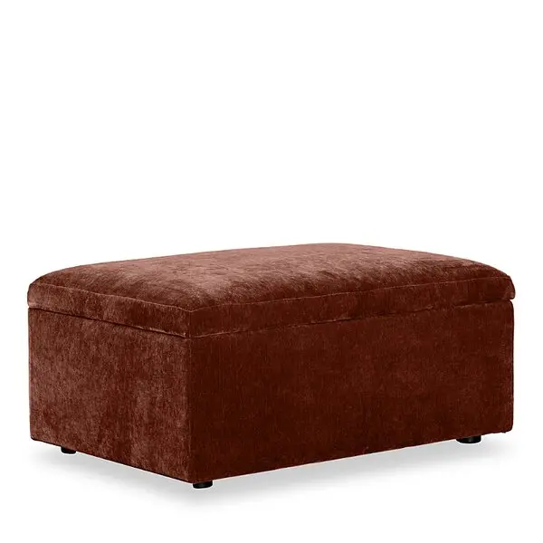 Bloomingdale'S Auburn Medium Rectangle Ottoman, In Fabric - Monaco Rust