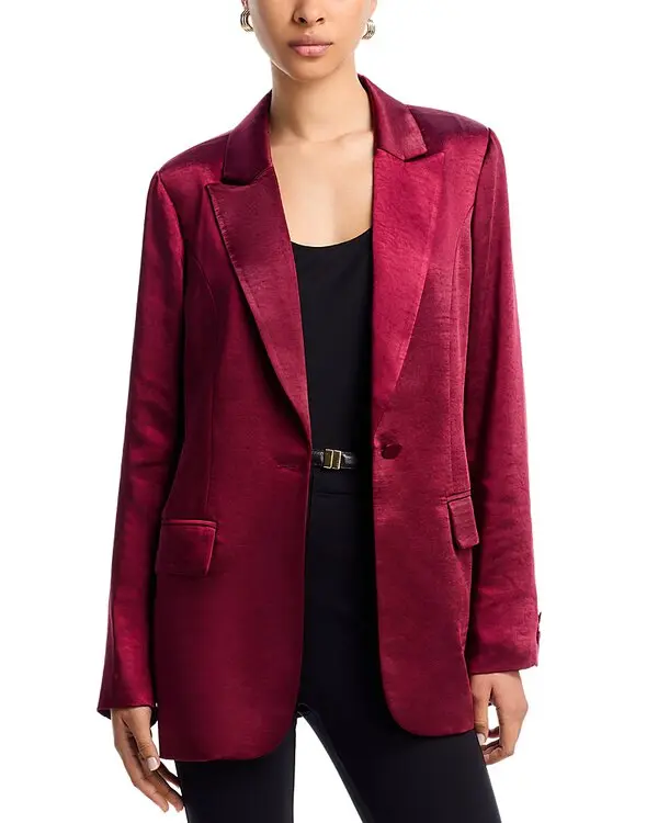 Aqua Satin Blazer