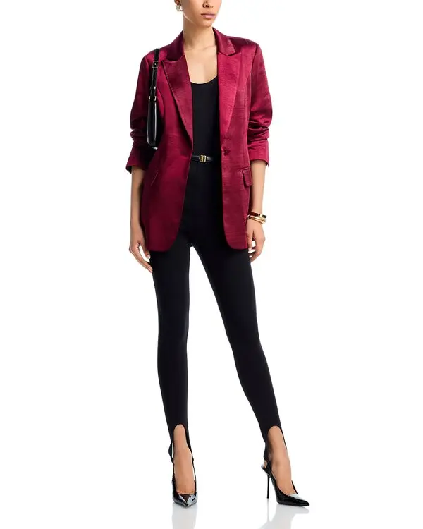 Aqua Satin Blazer
